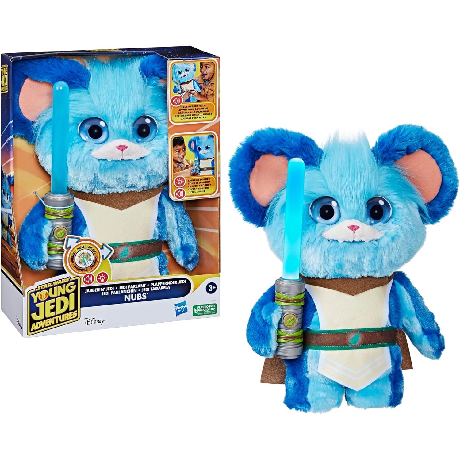 Star Wars Young Jedi Adventures Jabberin Jedi Nubs Electronic Plush