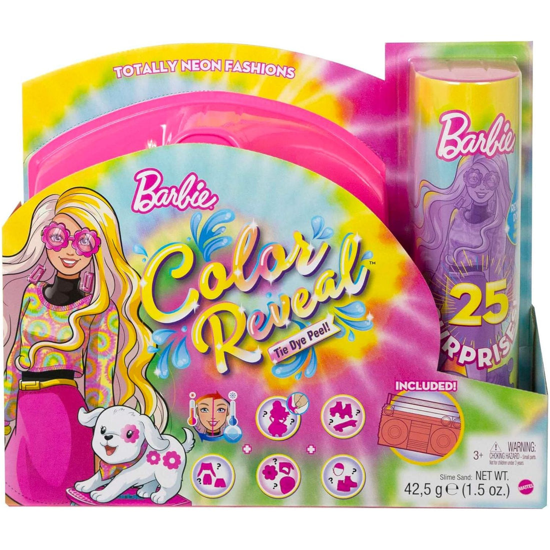 Barbie Colour Reveal Totally Yellow Neon Streaked Hair Doll With Acces ...